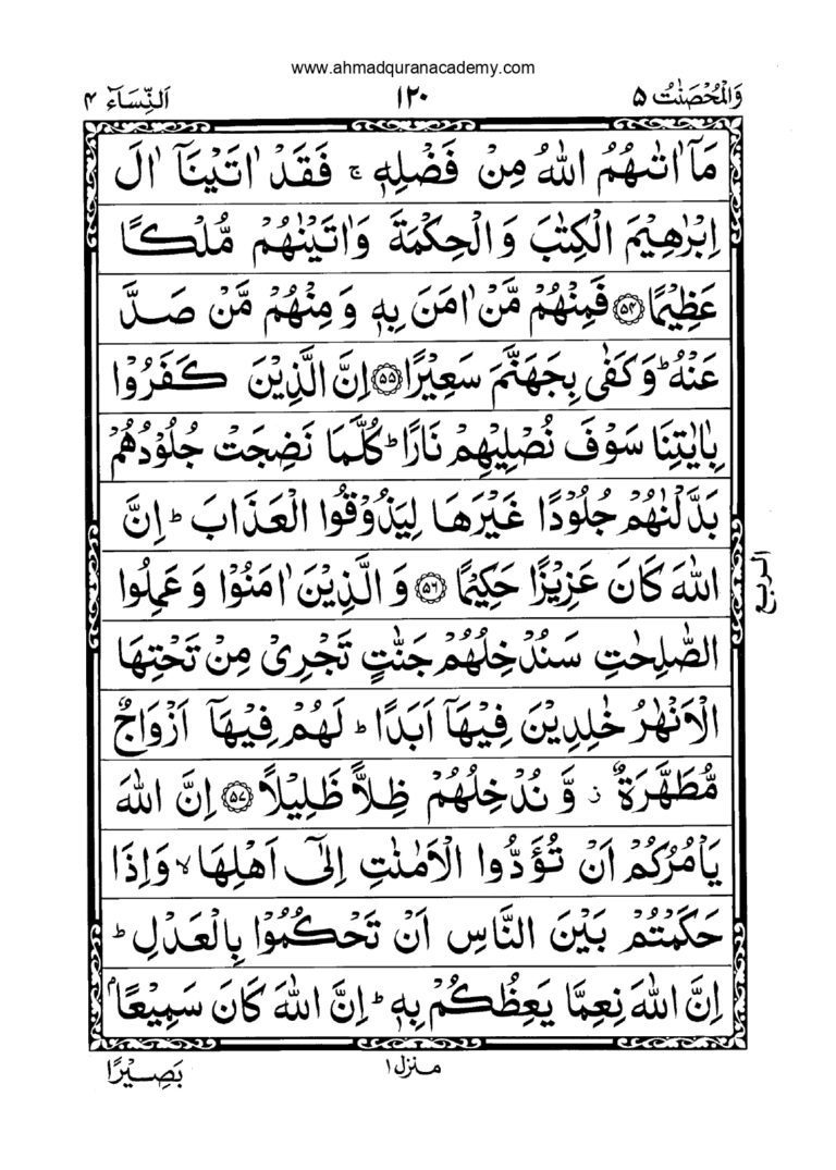 Quran Parah 5 with Translation, Tafsir, Audio & PDF – Ahmad Quran Academy
